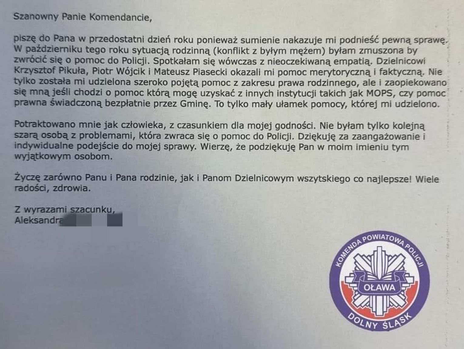 Potraktowano mnie jak człowieka, z szacunkiem dla mojej godności Potraktowano mnie jak człowieka, z szacunkiem dla mojej godności