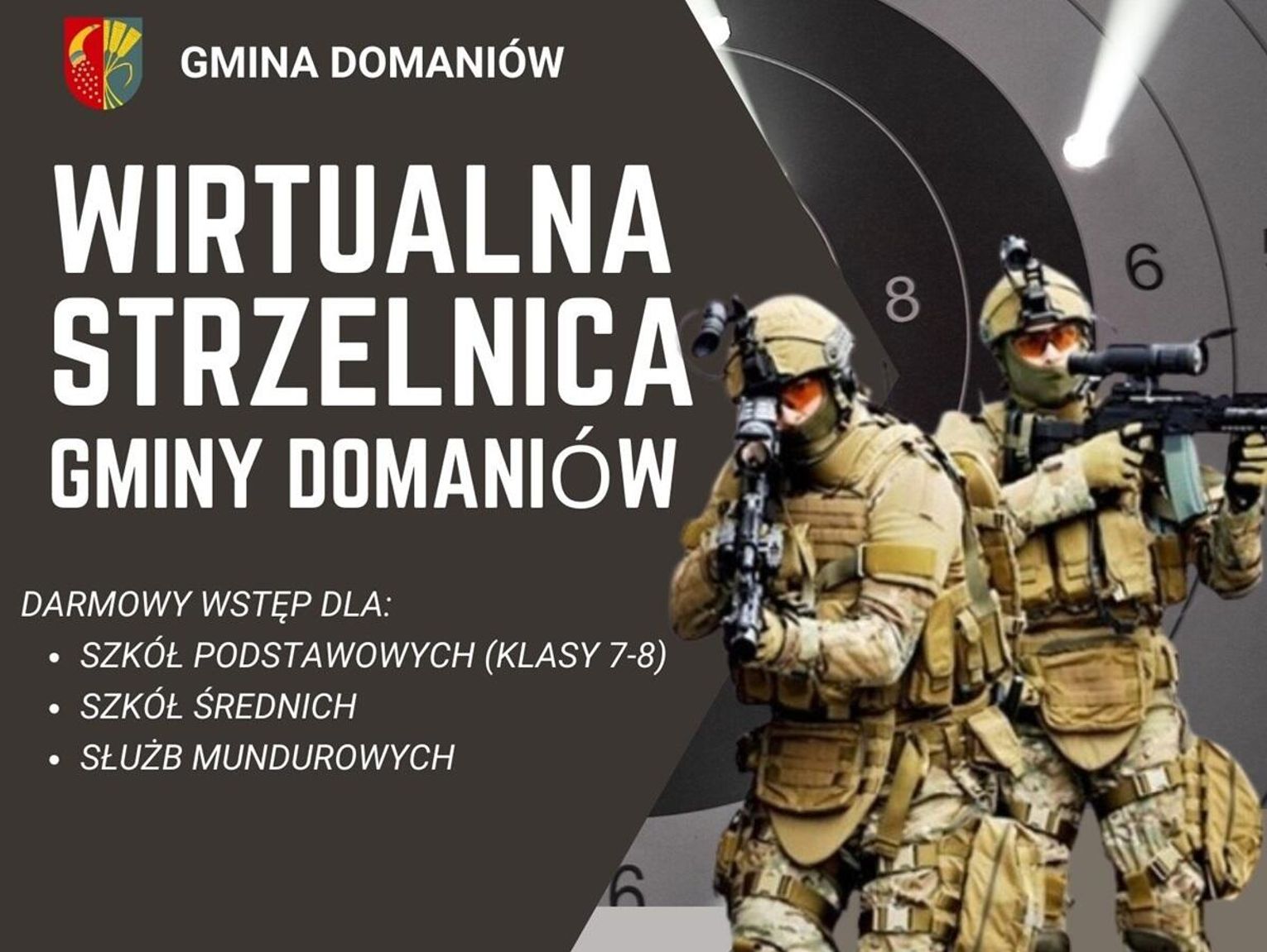 W Domaniowie można postrzelać. Jest wirtualna strzelnica